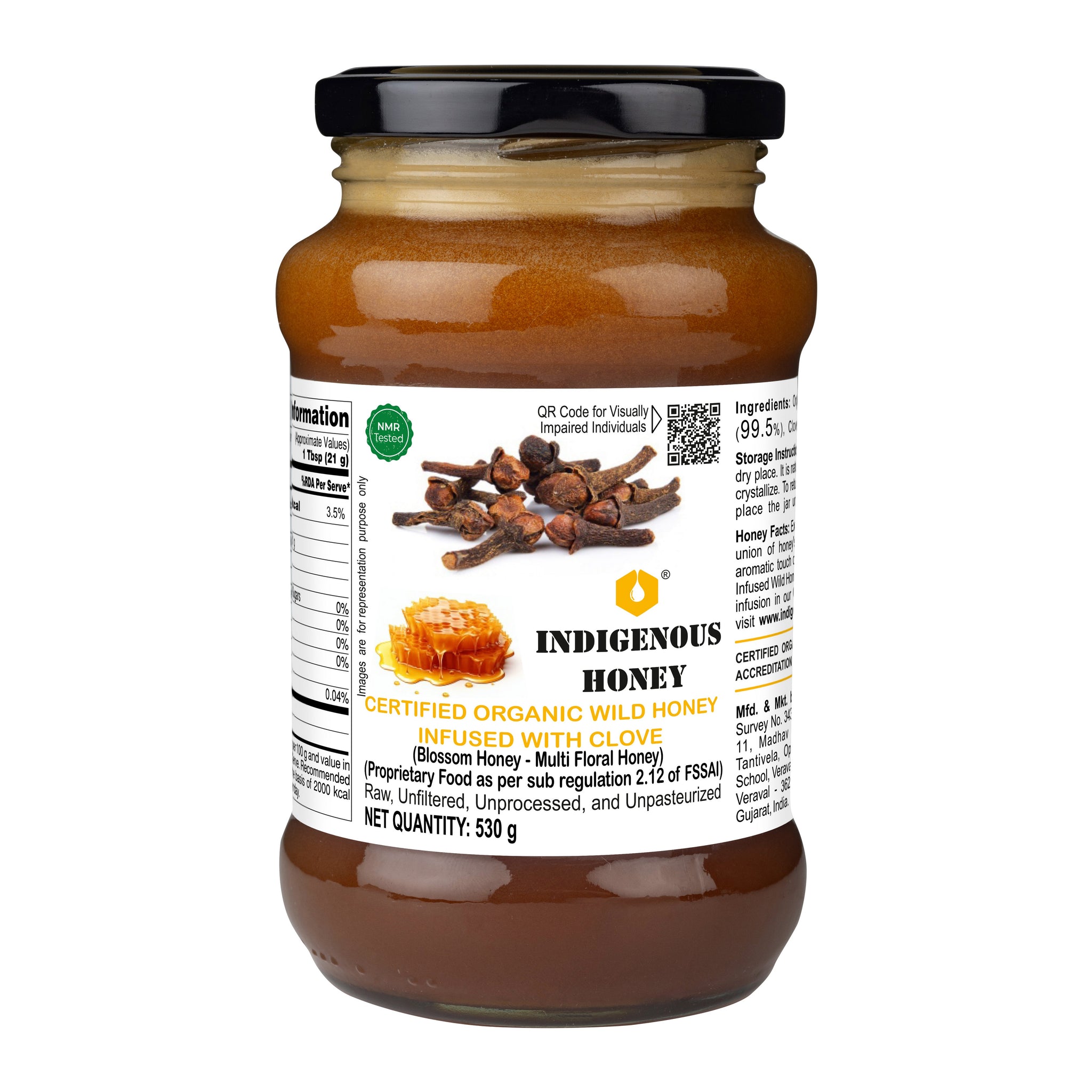 Indigenous Honey Raw Organic Honey with Infused Clove