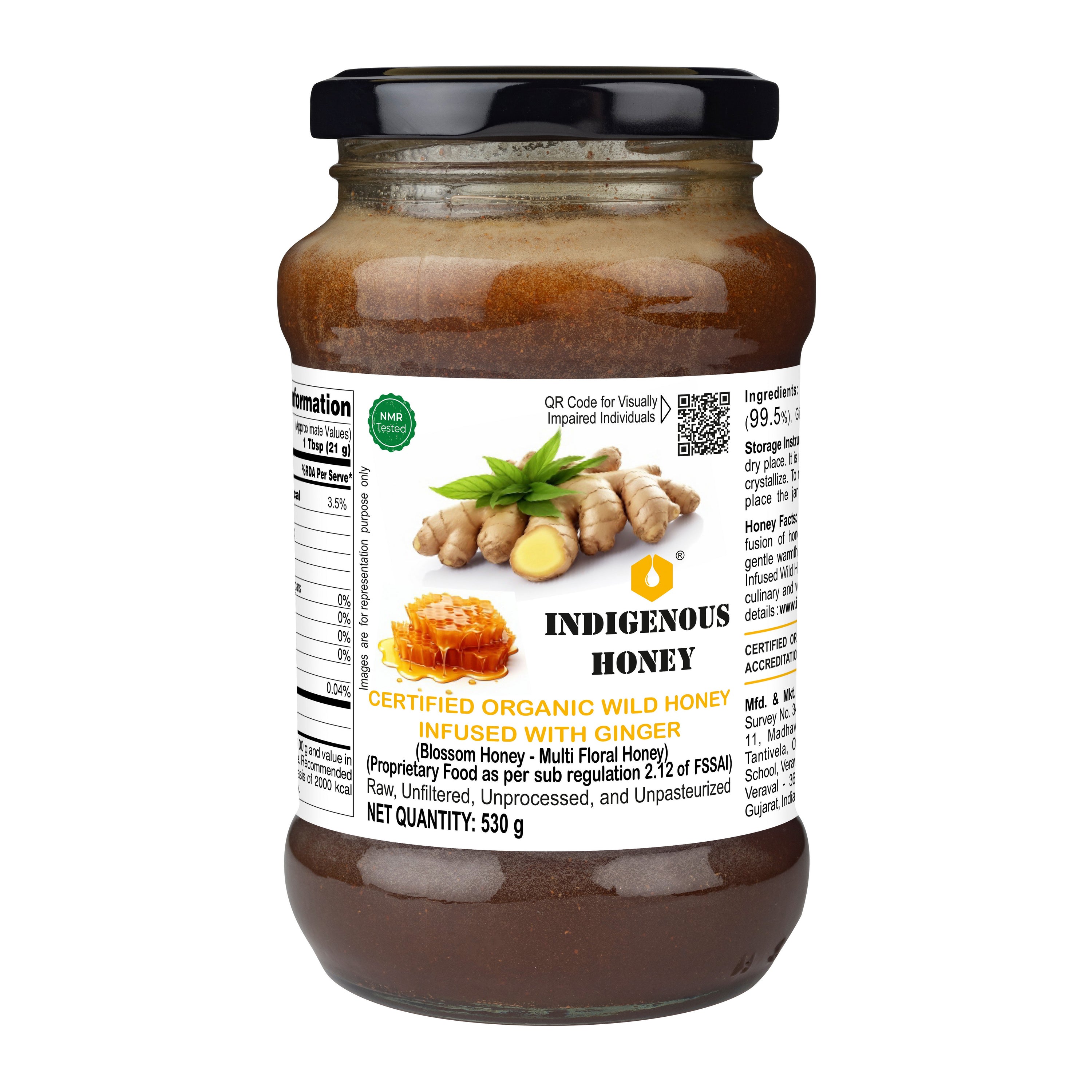 Indigenous Honey Raw Organic Honey infused with Ginger