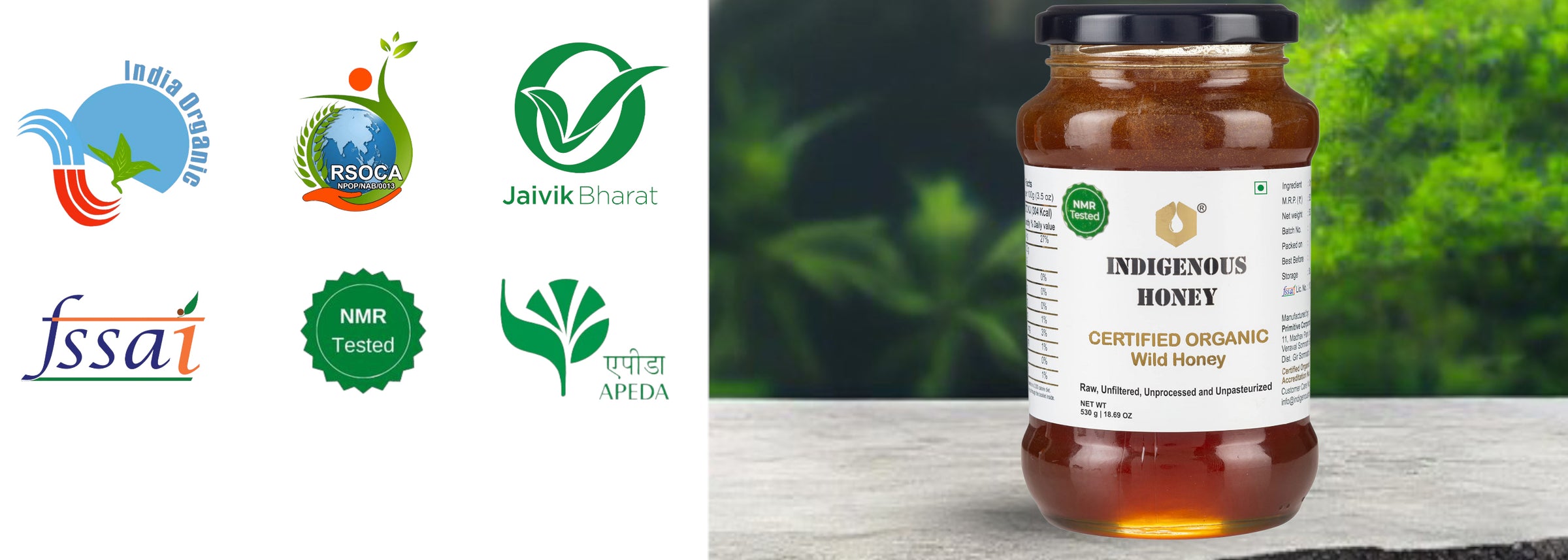 Indigenous Honey | Certified Organic Raw honey | Pure Natural honey