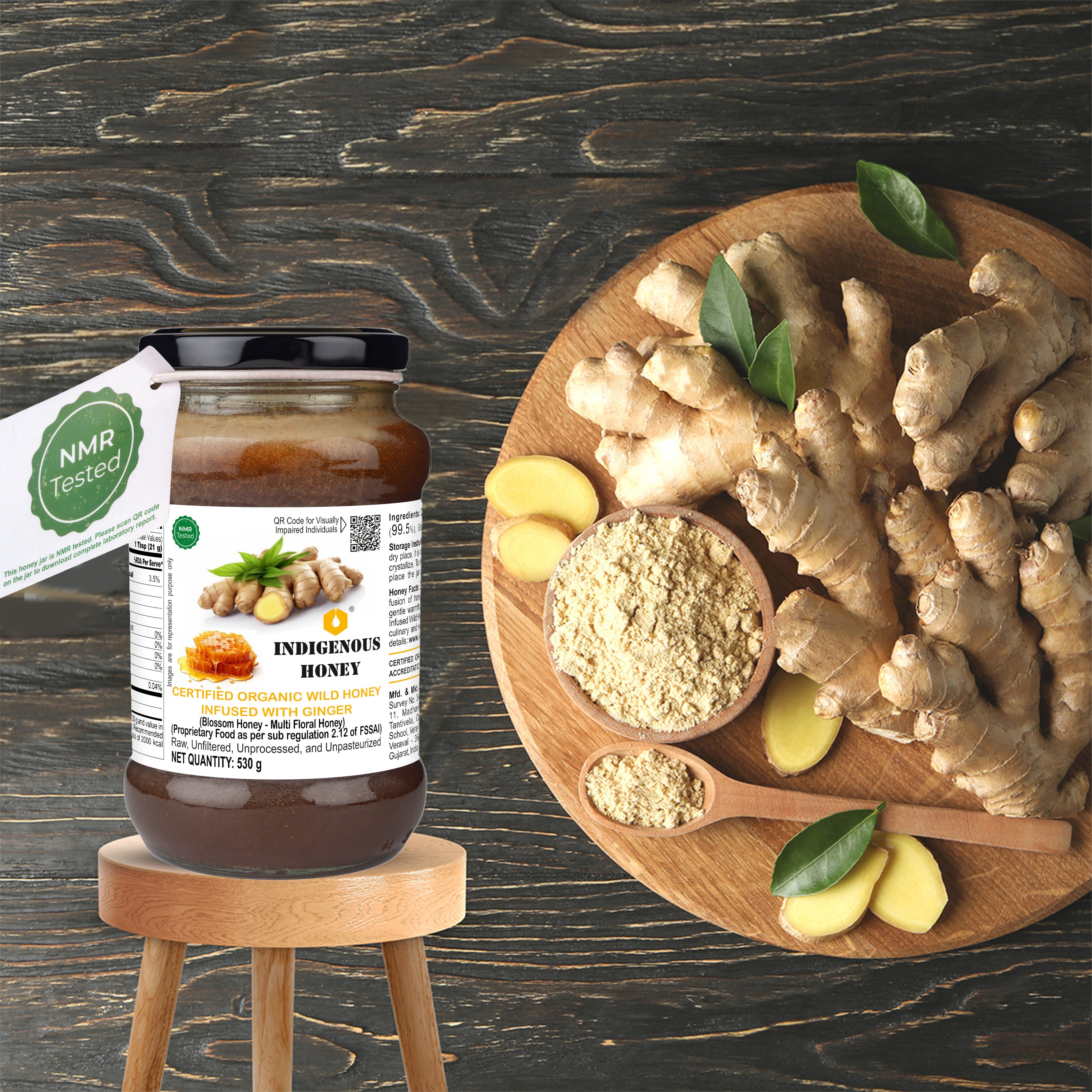 Indigenous Honey Raw Organic Honey infused with Ginger