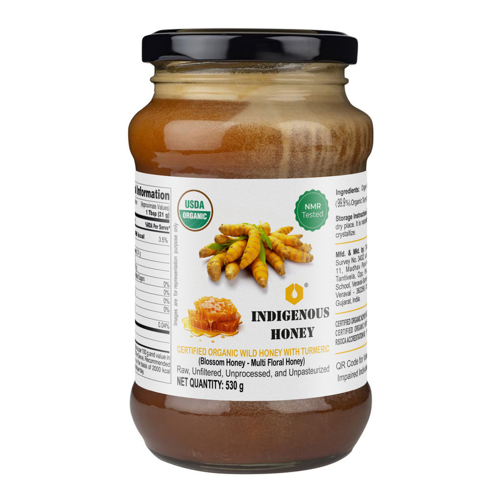 Indigenous Honey Raw Organic Honey with infused Turmeric