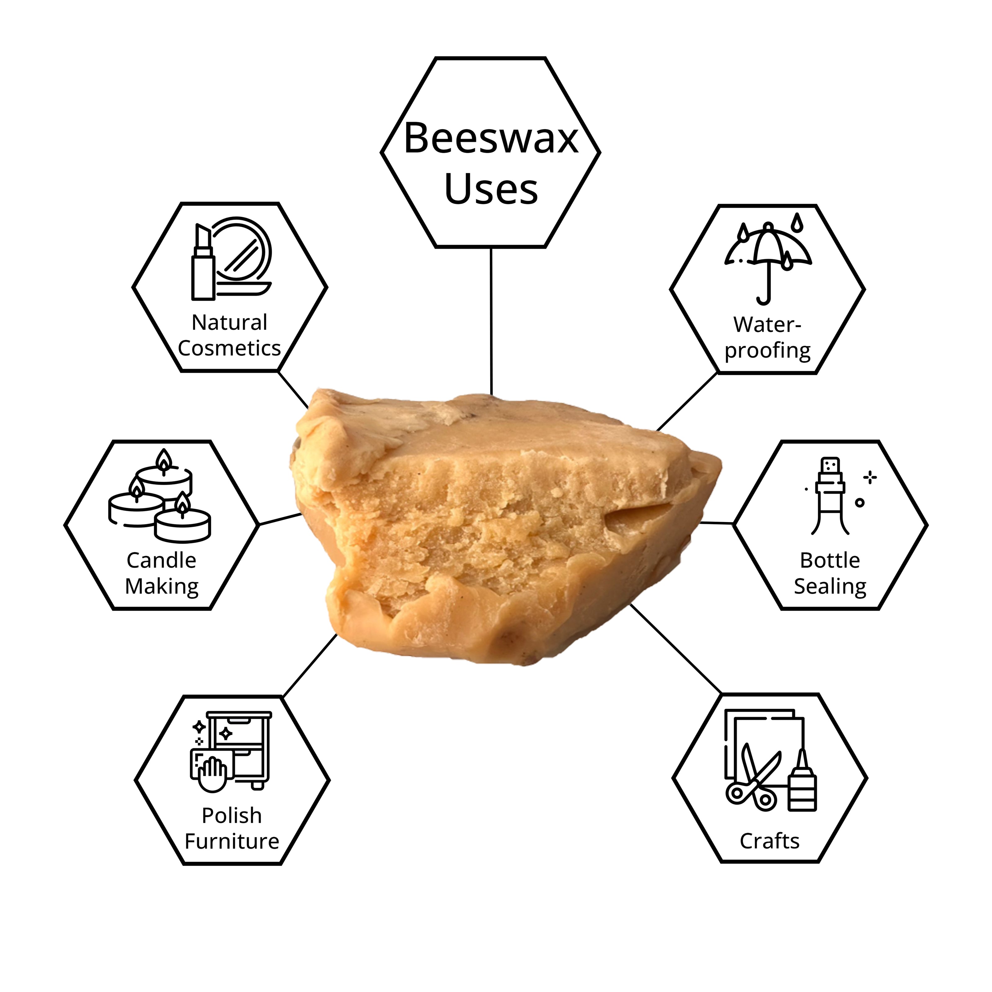 Beeswax Raw Organic Natural for candle, and cosmetics 500 g (1 Piece)